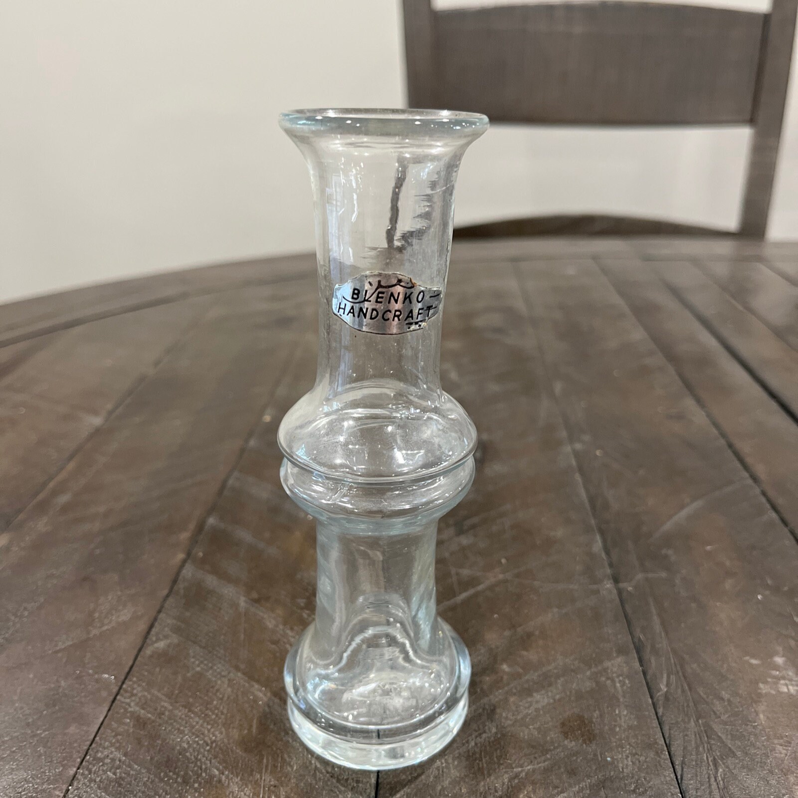 Vintage Blenko Handmade Glass Bamboo Vase in Clear Shepherd - Etsy