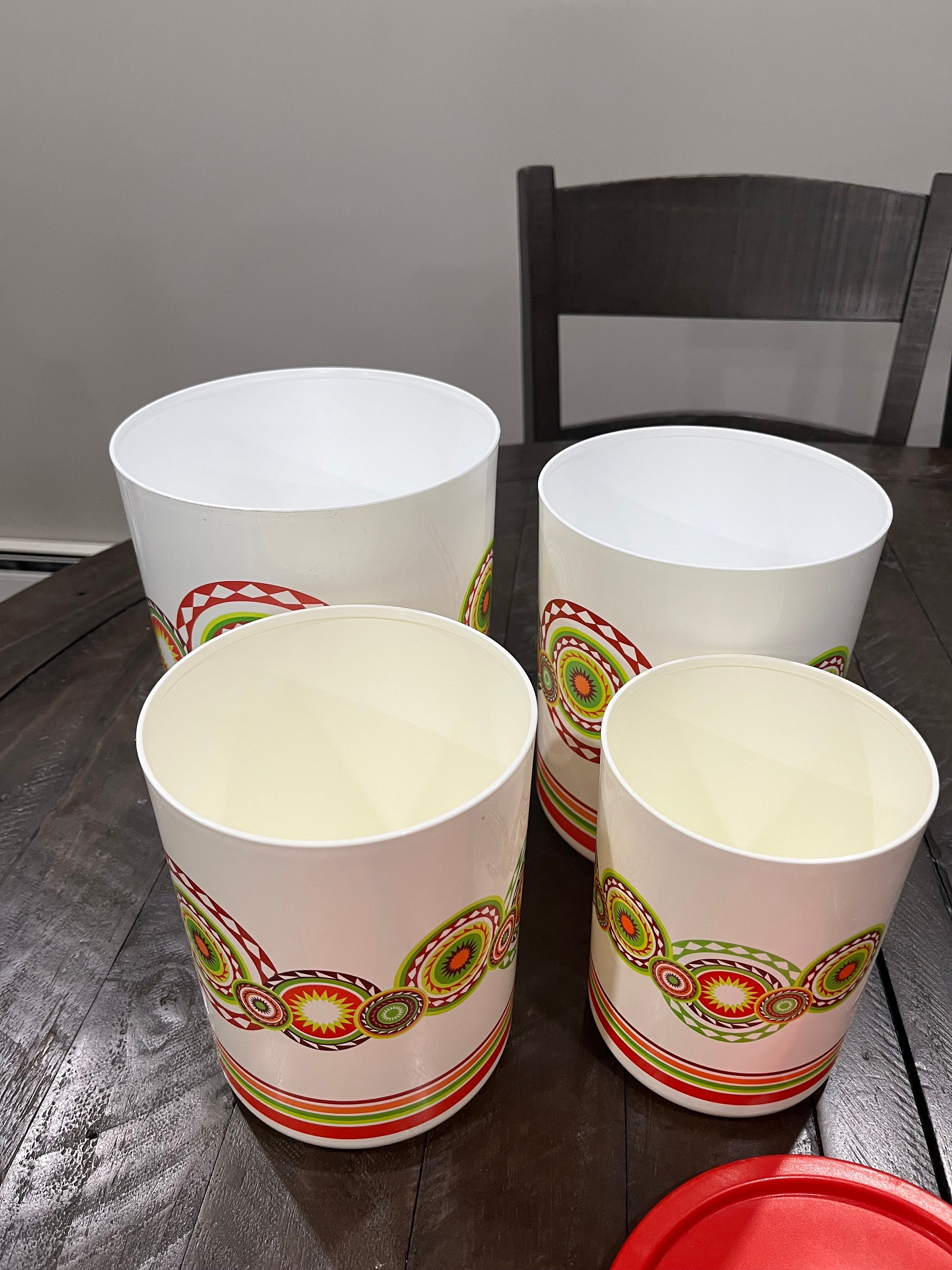 Tupperware Mexican Colorful Bicentennial Canister Set of 4 3 - Etsy