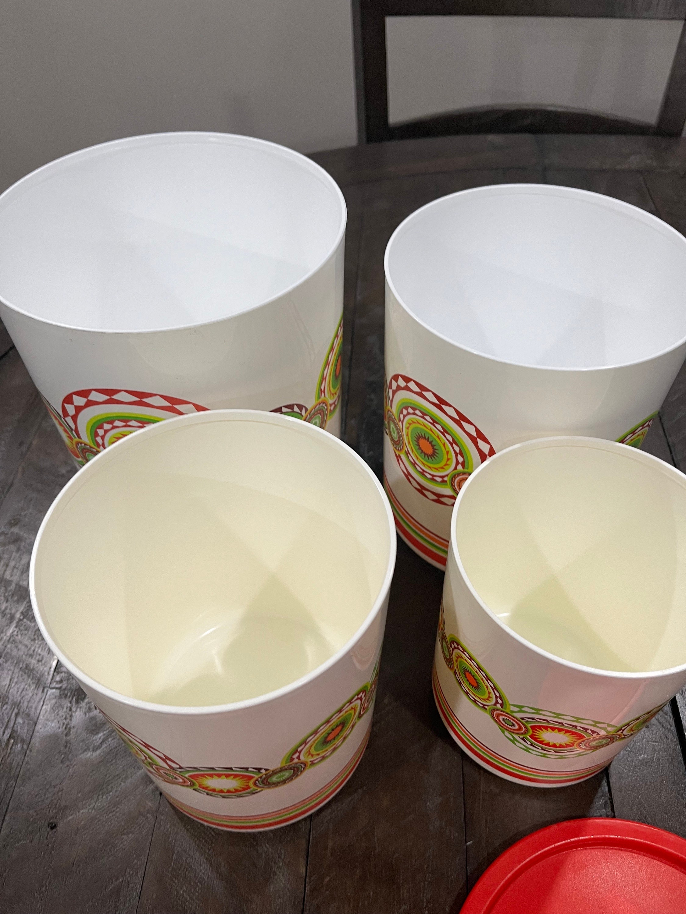 Tupperware Mexican Colorful Bicentennial Canister Set of 4 3 - Etsy