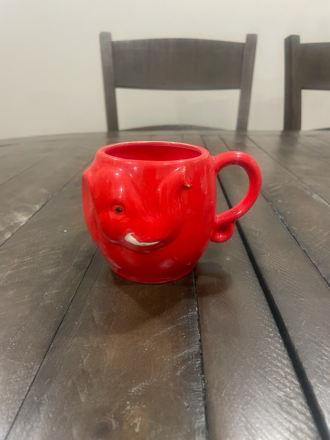 Vintage ELEPHANT Red Ceramic 3D Child Mug Cup Trunk Tusks - Etsy