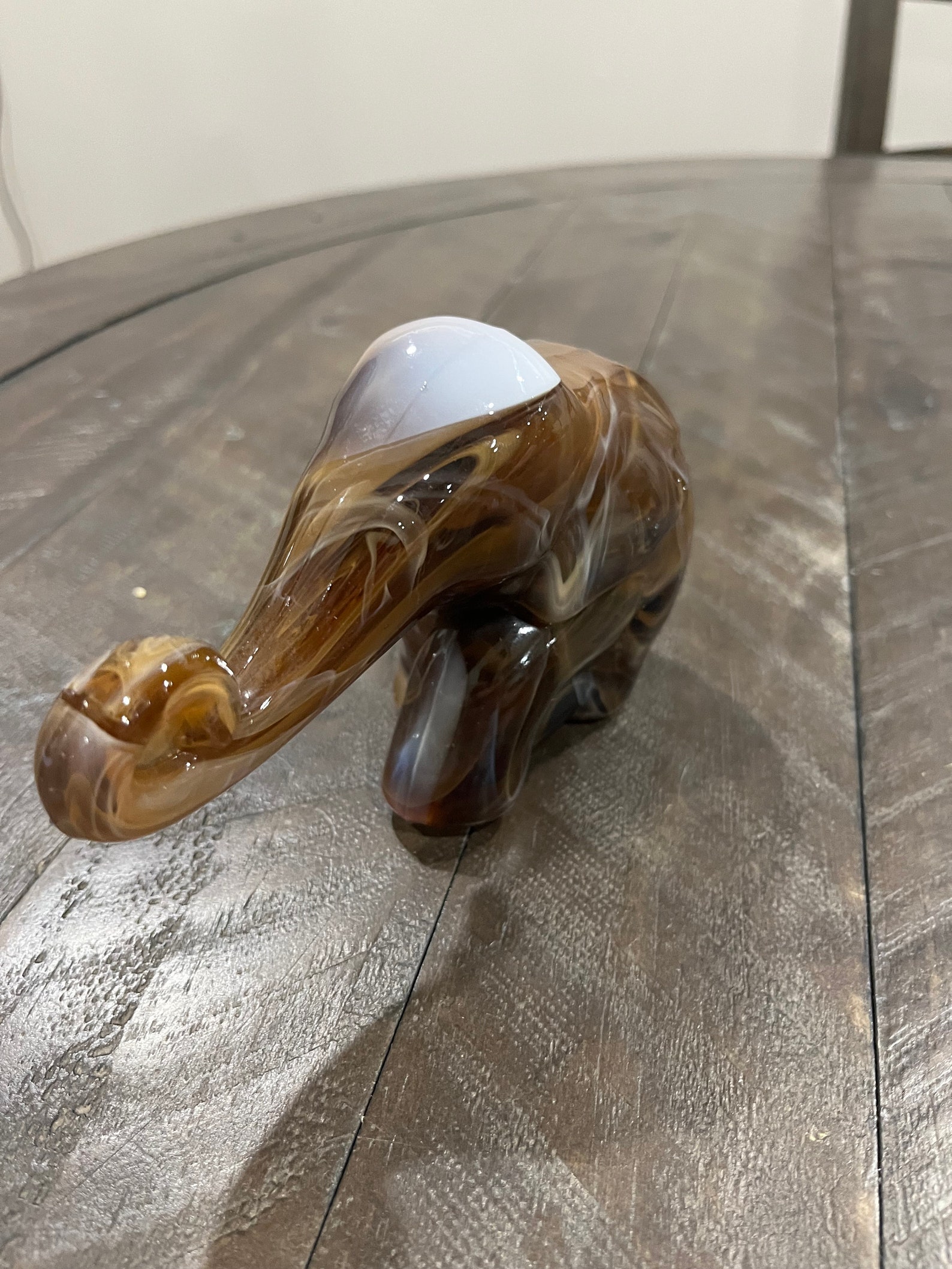 Imperial Caramel Glass Elephant Figurine Brown Slag Heisley Mold - Etsy