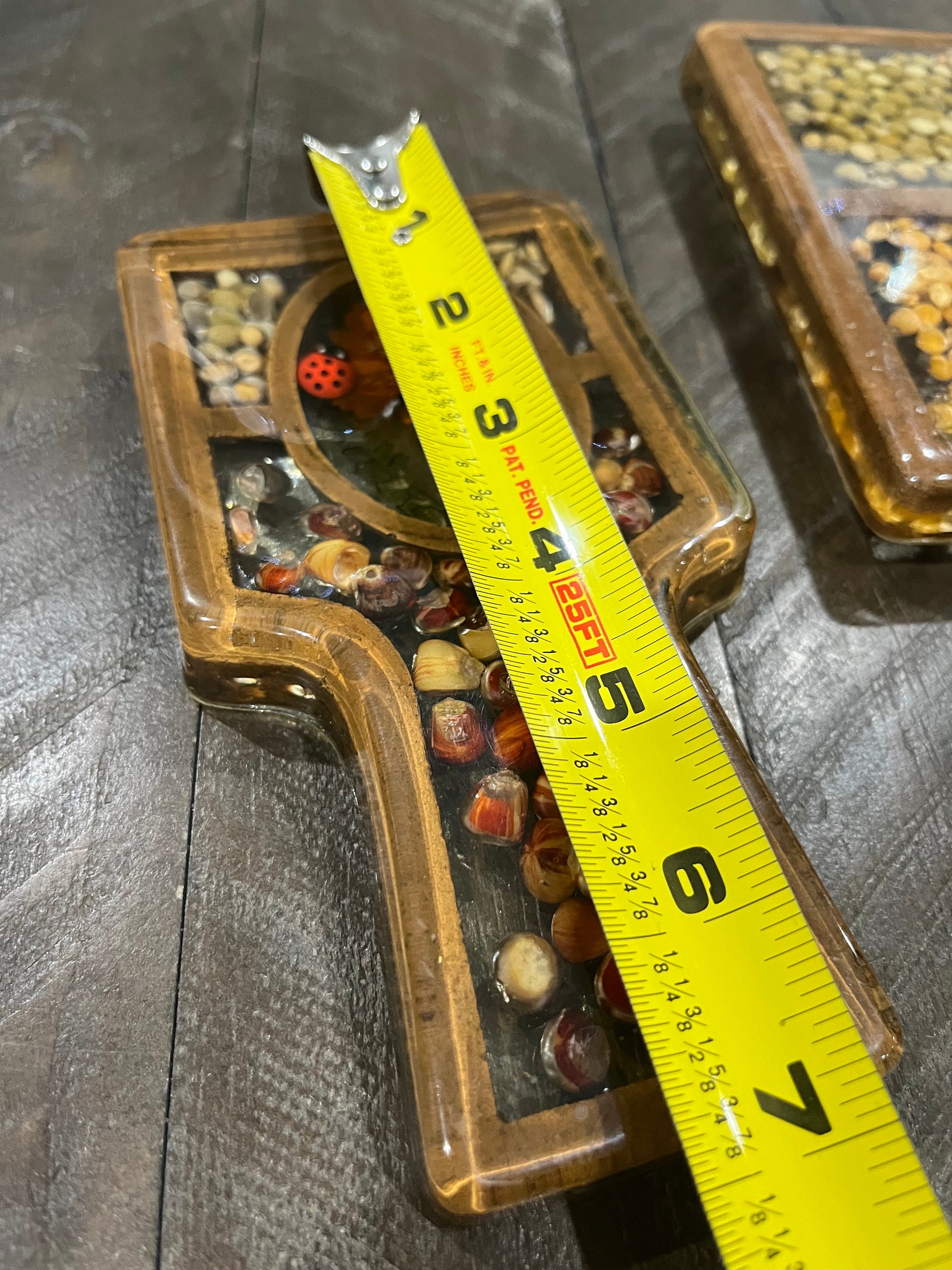 Vintage Lucite Flower Lady Bug Seeds Spoon Rest and Trivet Plastic - Etsy