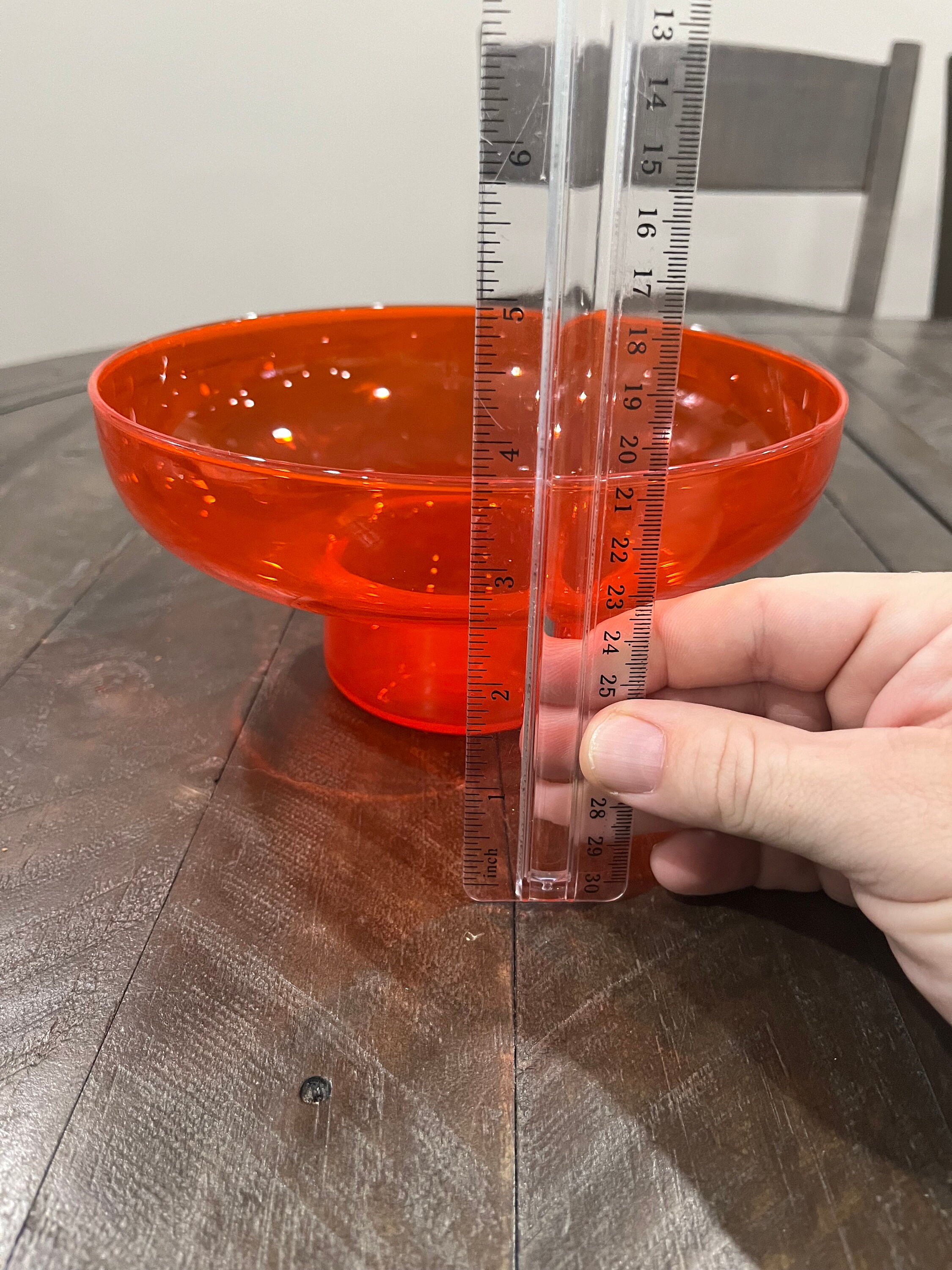 MORGANTOWN Glass Gypsy Fire Orange BARTON Pattern 8 Leeds Console Bowl ...