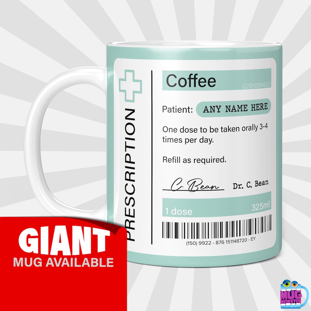 Personalized Coffee Mug, Prescription Mug, Personalized Mug, Funny ...
