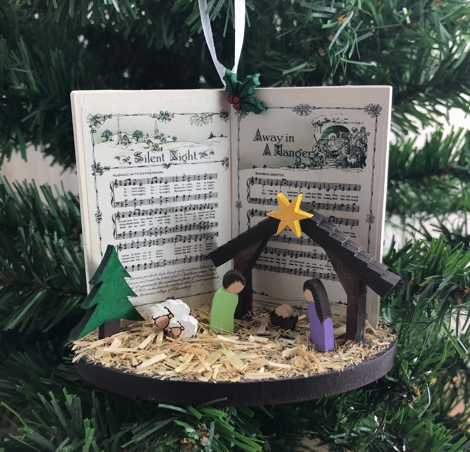 Christmas Book Ornaments Story Book Ornaments Holiday - Etsy