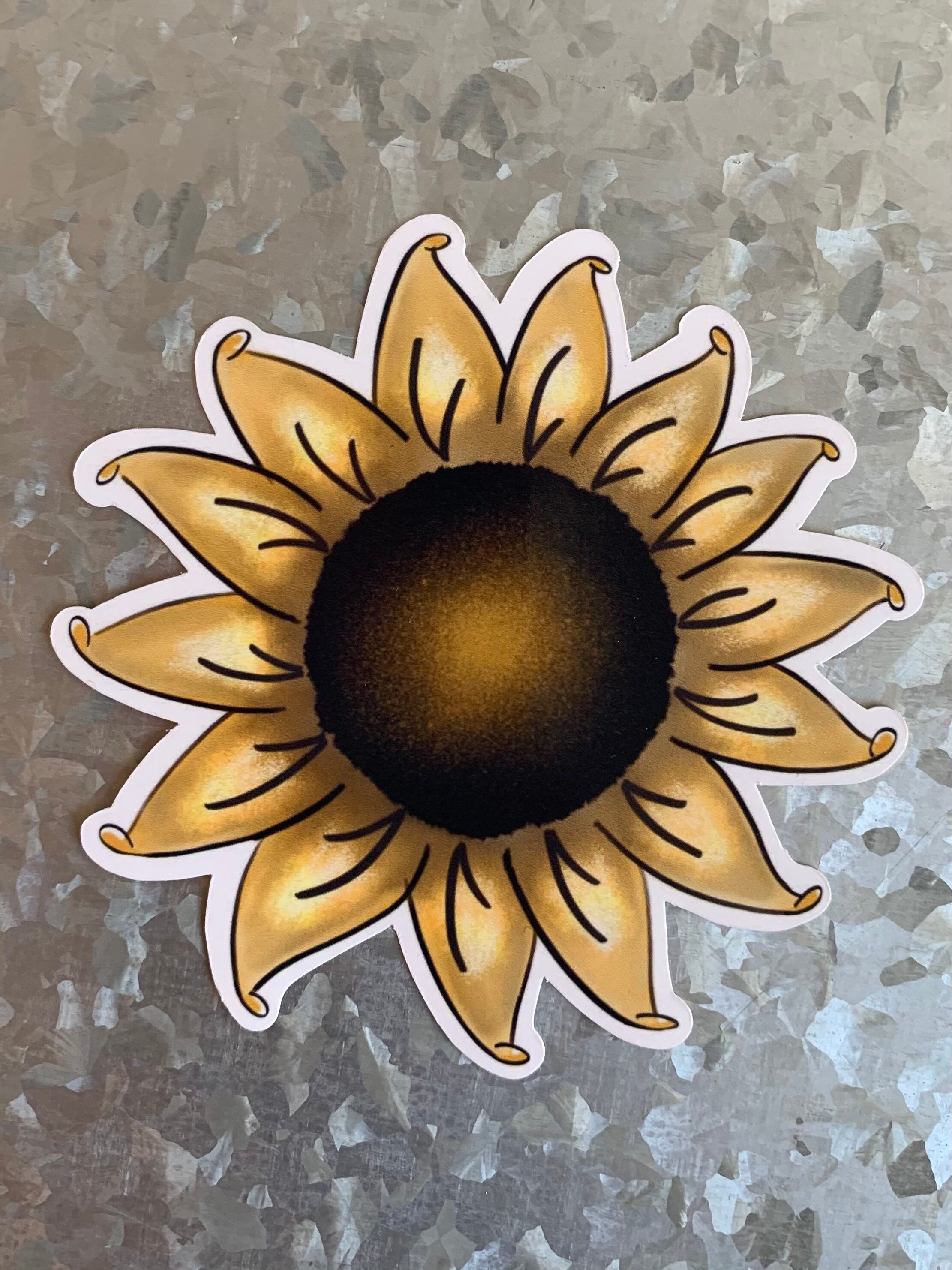 Sunflower Sticker Sunflower Laptop Decal Sunflower Vinyl - Etsy UK