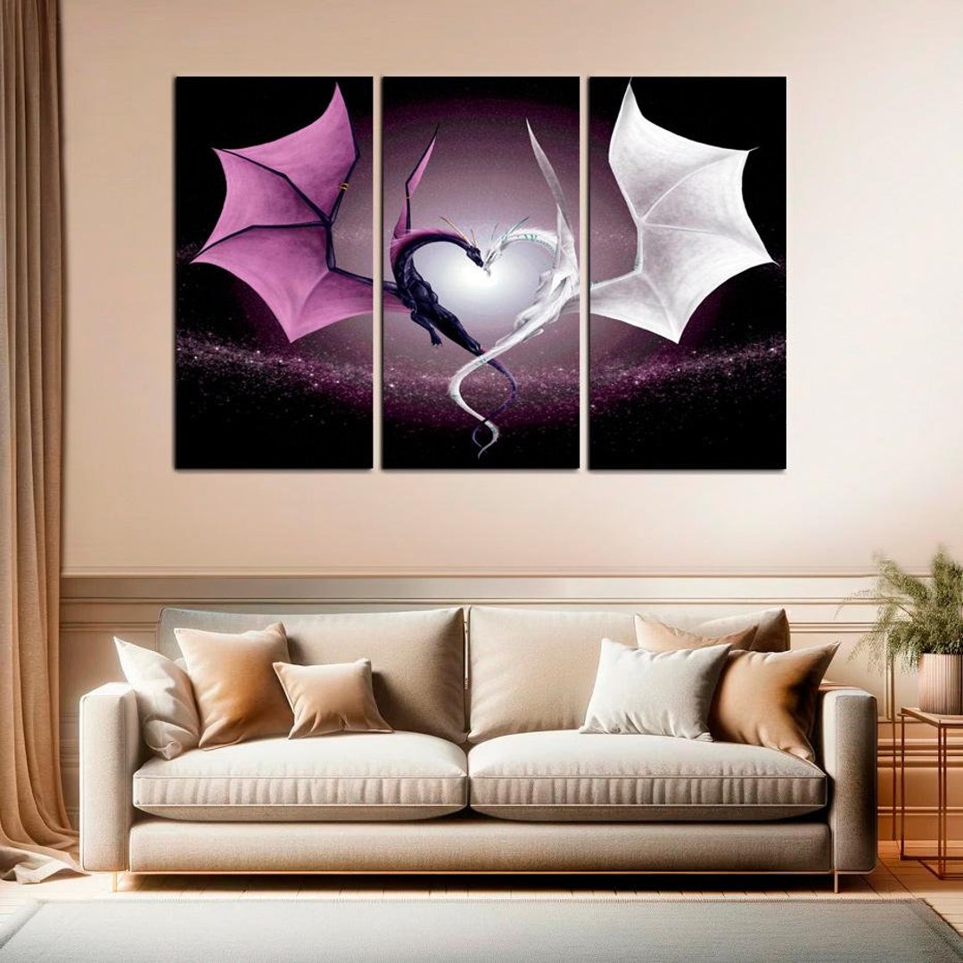 Dragon of Love - Mythical Creature - Dragon Wings - Fantasy - Valentine ...