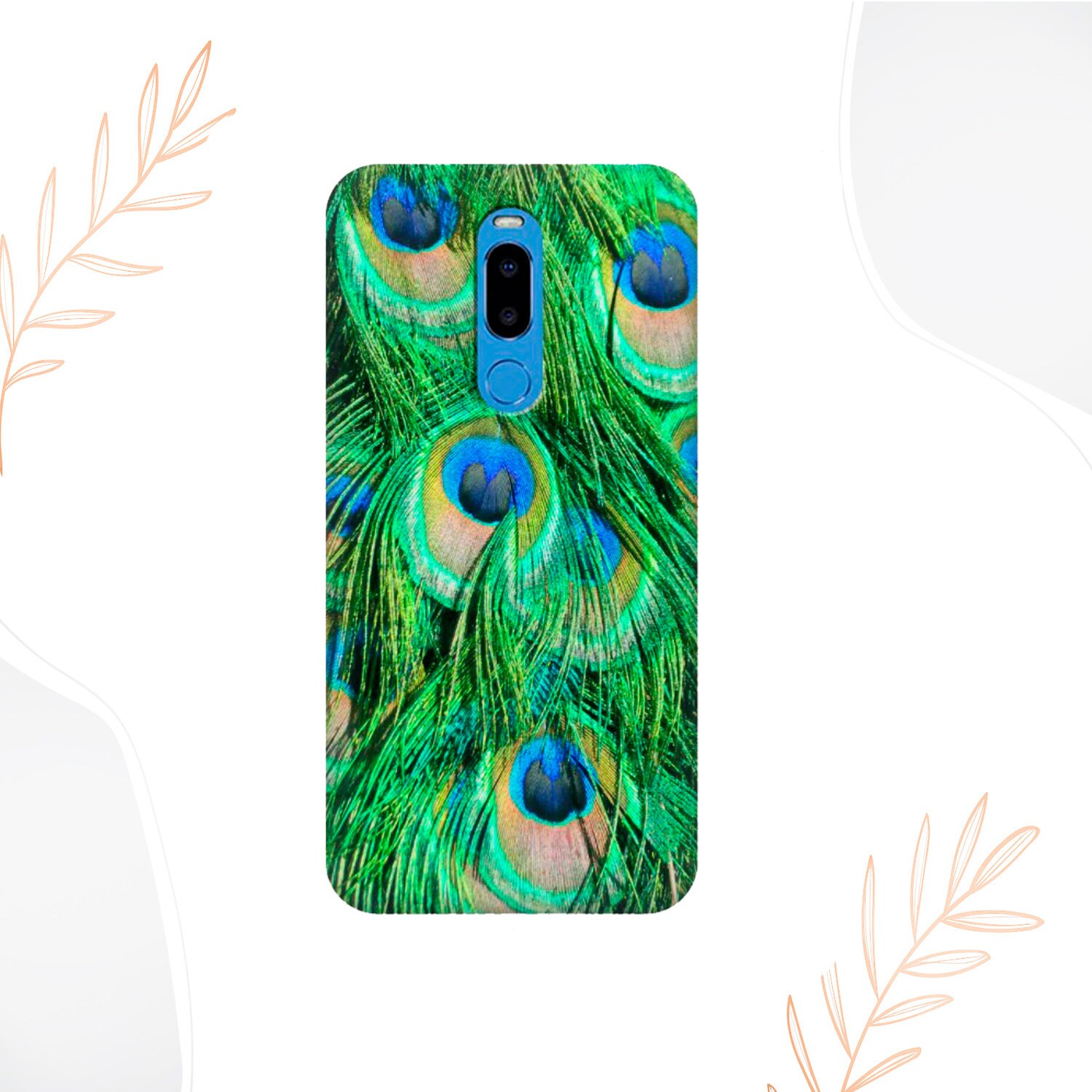 Peacock Feathers Case for iPhone 16 Plus, 14 Max iPhone 12, Samsung ...