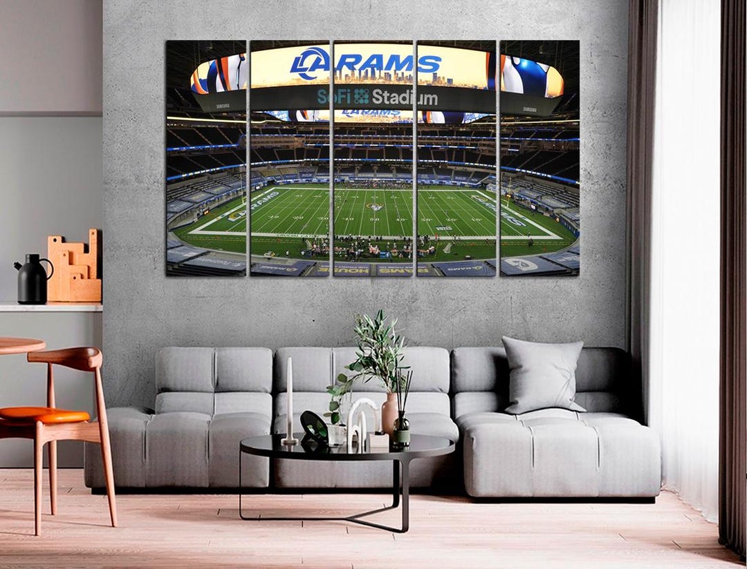 Sofi Stadium Los Angeles Football Field Canvas, LA Rams Home Game ...