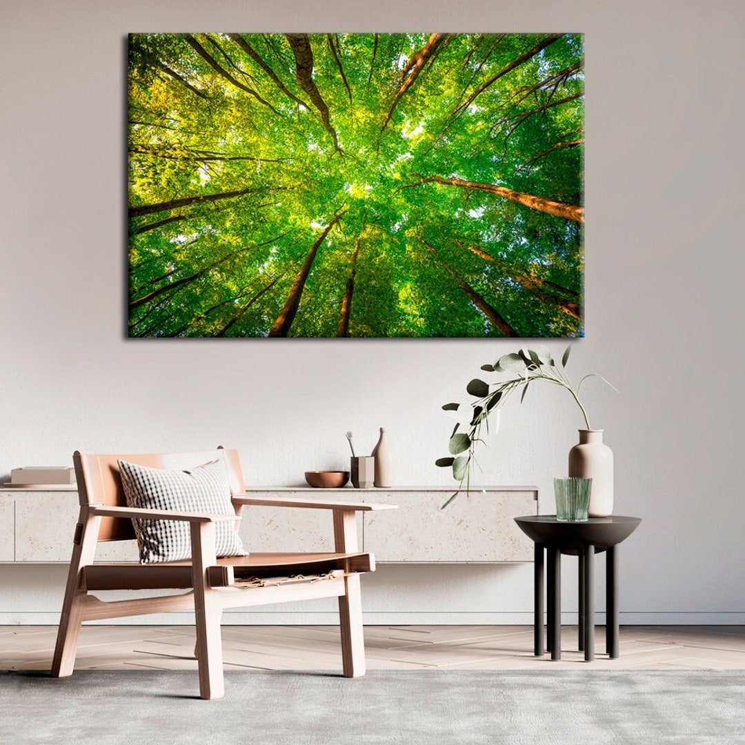 Large Forest Wall Art Tree Branch Print Nature Canvas Print, Large Wall ...