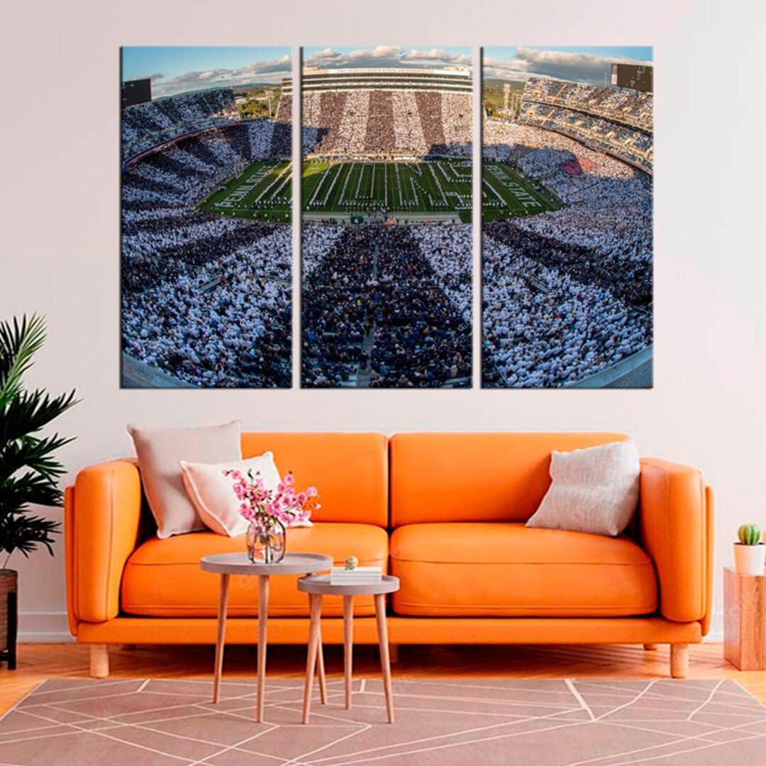 Penn State Beaver Stadium Football Art, Stadium on the Campus of ...