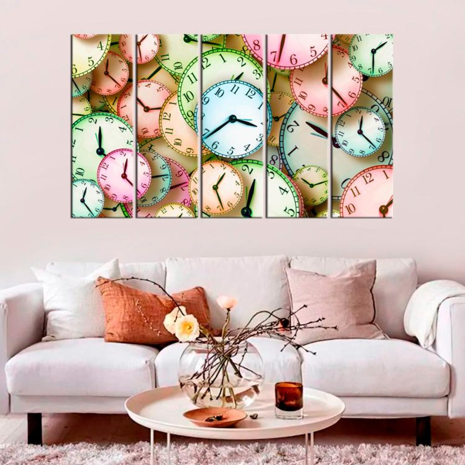 Image of Dials - Modern Art -time Management - Home Decor - Multicolor ...