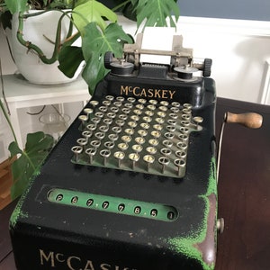 Vintage Early 1900s Mccaskey Adding Machine - Etsy