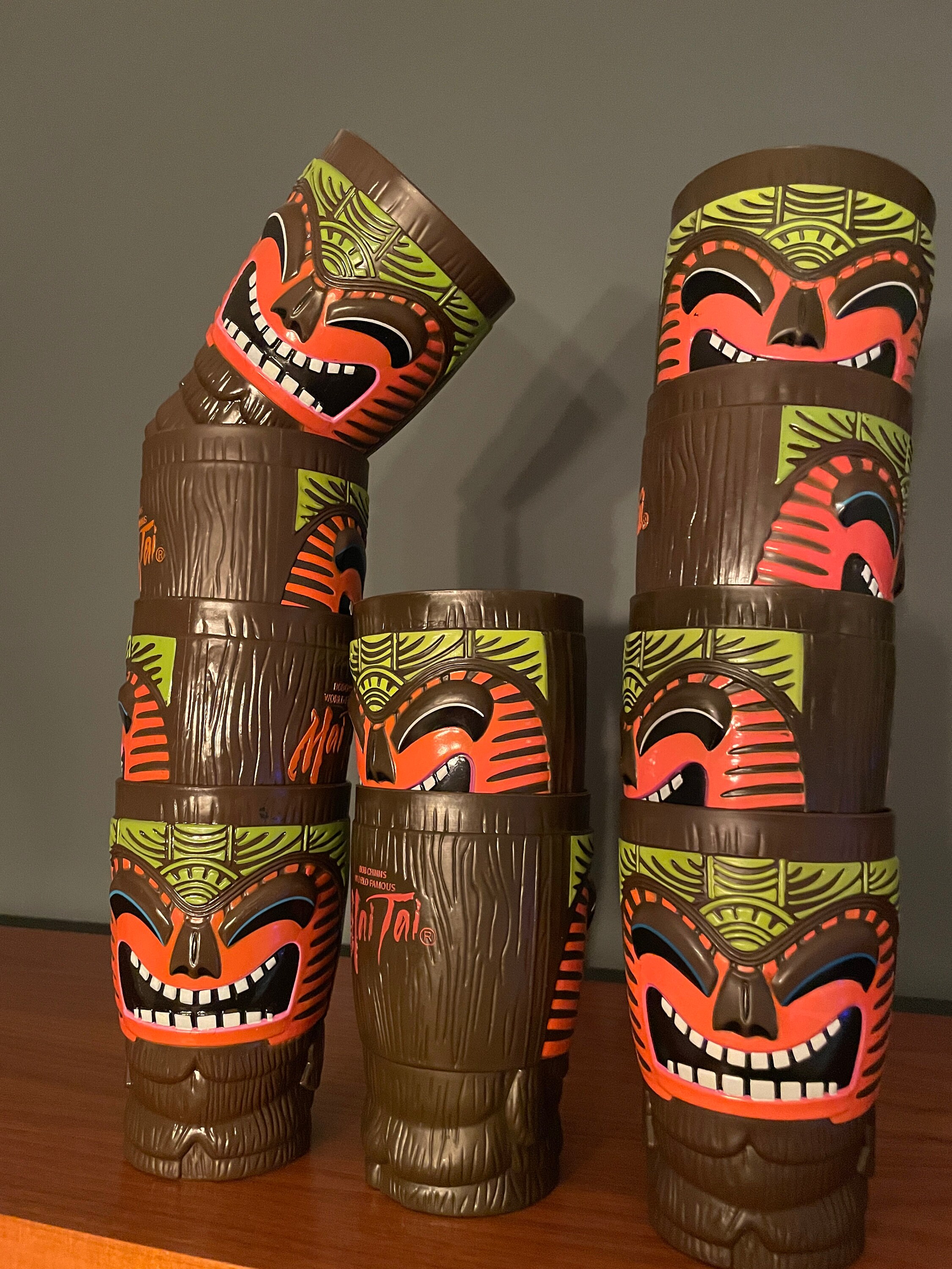 Bob Chinns World Famous Mai Tai Tiki Cups Hawaiian Mugs Lot of 10 - Etsy