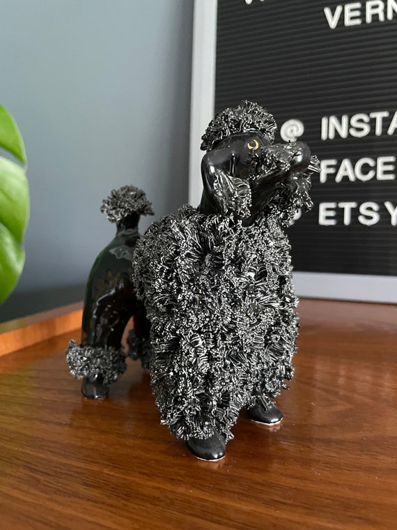 Vintage Black Spaghetti Poodle Mid Century Art & Collectibles ...