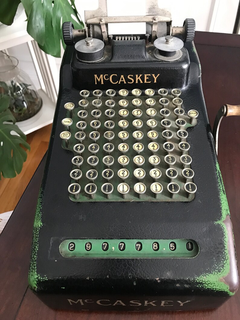 Vintage Early 1900s Mccaskey Adding Machine - Etsy