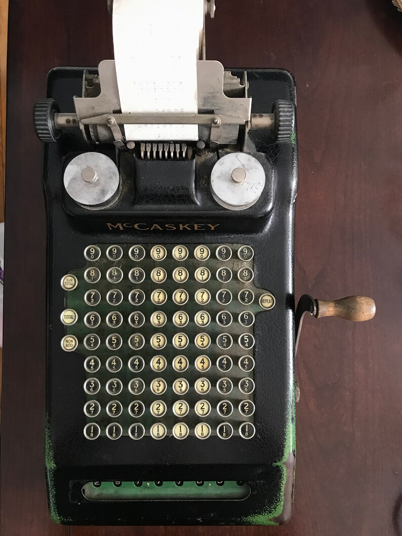 Vintage Early 1900s Mccaskey Adding Machine - Etsy Vintage Early 1900s Mccaskey Adding Machine - Etsy