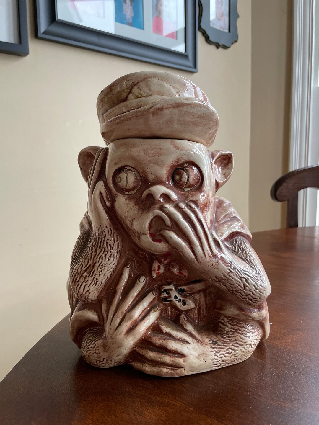 Vintage Maurice of California Monkey Cookie Jar Excellent - Etsy