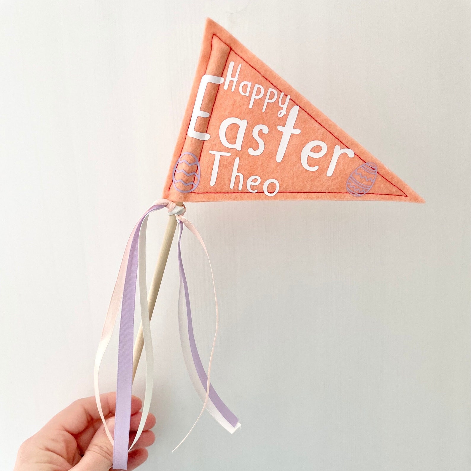 Easter Felt Flag Easter Basket Gift Easter Bunny Personalised - Etsy