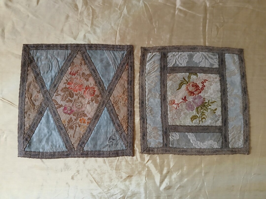 Two Vintage French Silk Brocade Doilies or Place Mats. Some Wear. - Etsy