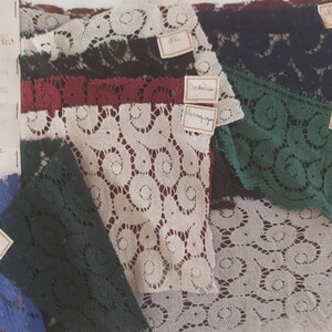 Vintage French Wool Lace Fabric Swatches. Various Sizes in Their ...