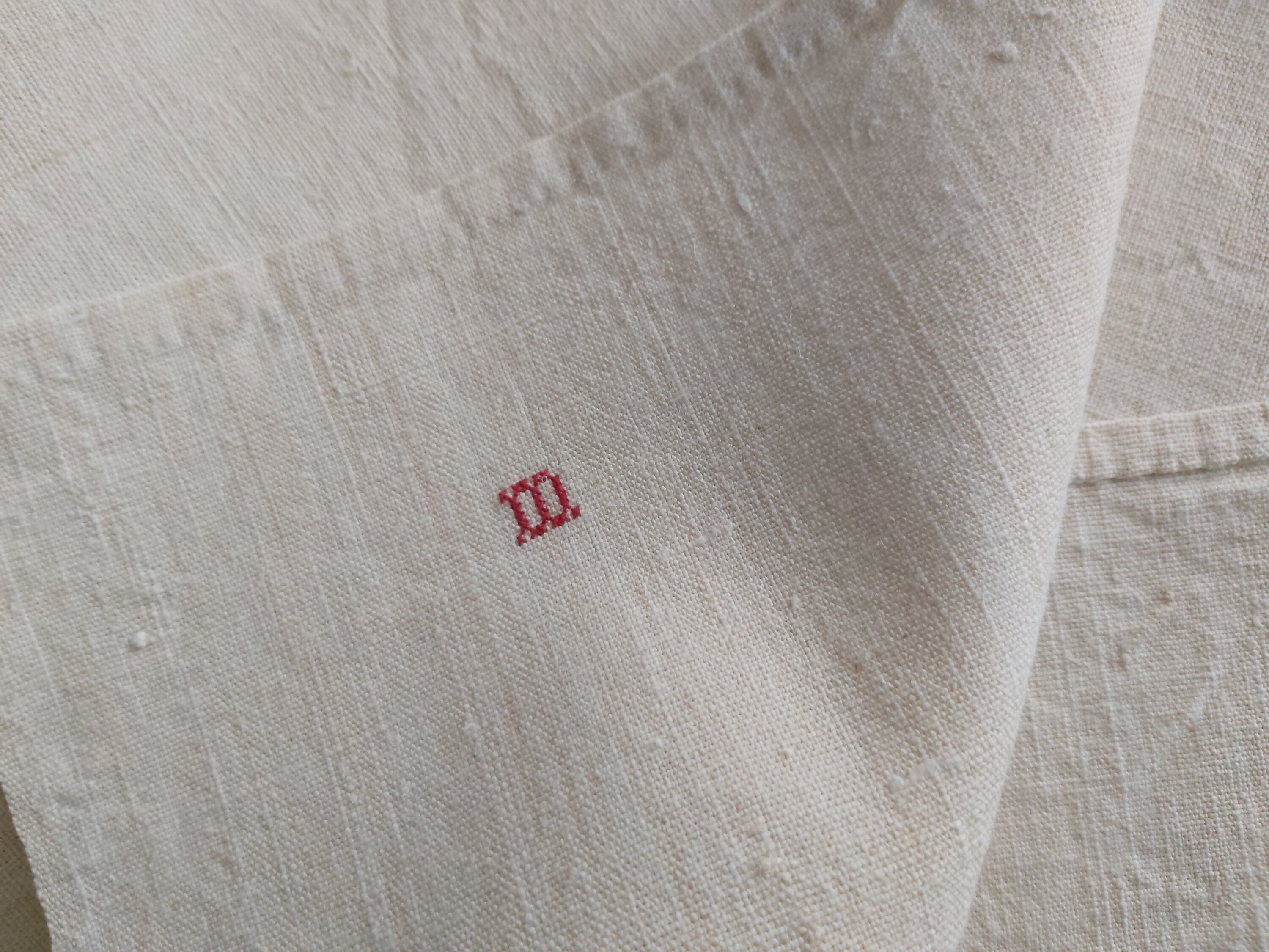 A Large Antique French Torchon or Small Tablecloth With Small ...