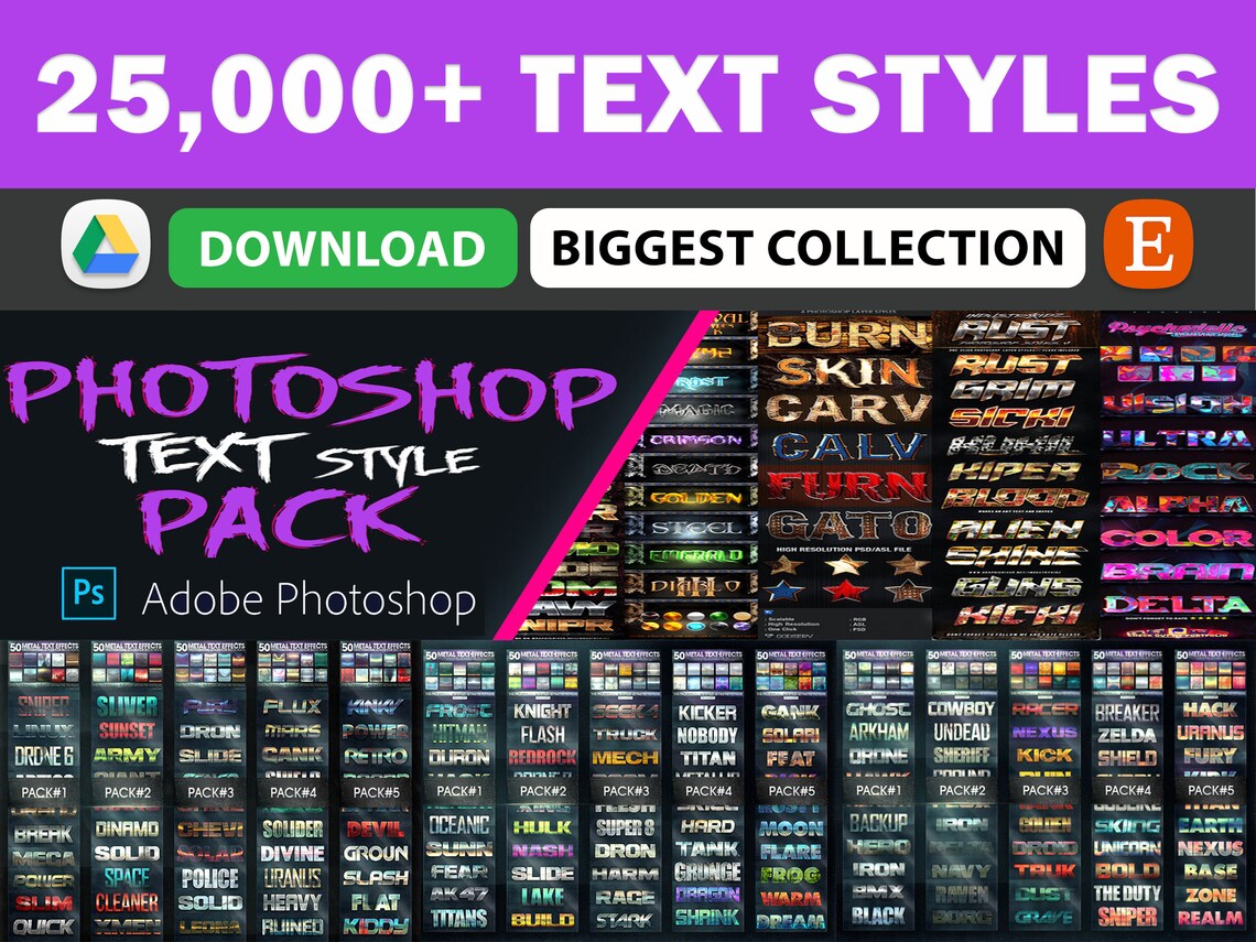 Ultimate Collection of 25,000 Photoshop Styles for Stunning Design ...