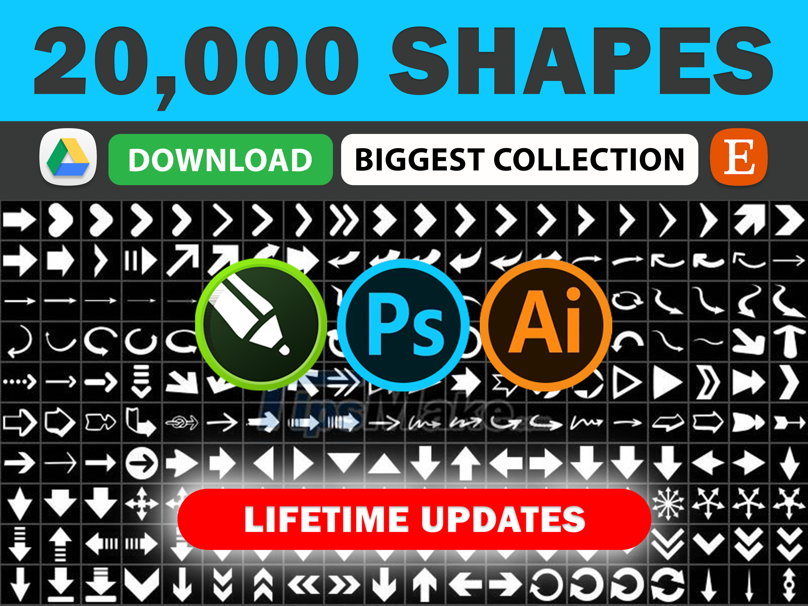 20000+ Premium Custom Shapes Collection, Adobe Photoshop Shapes ...