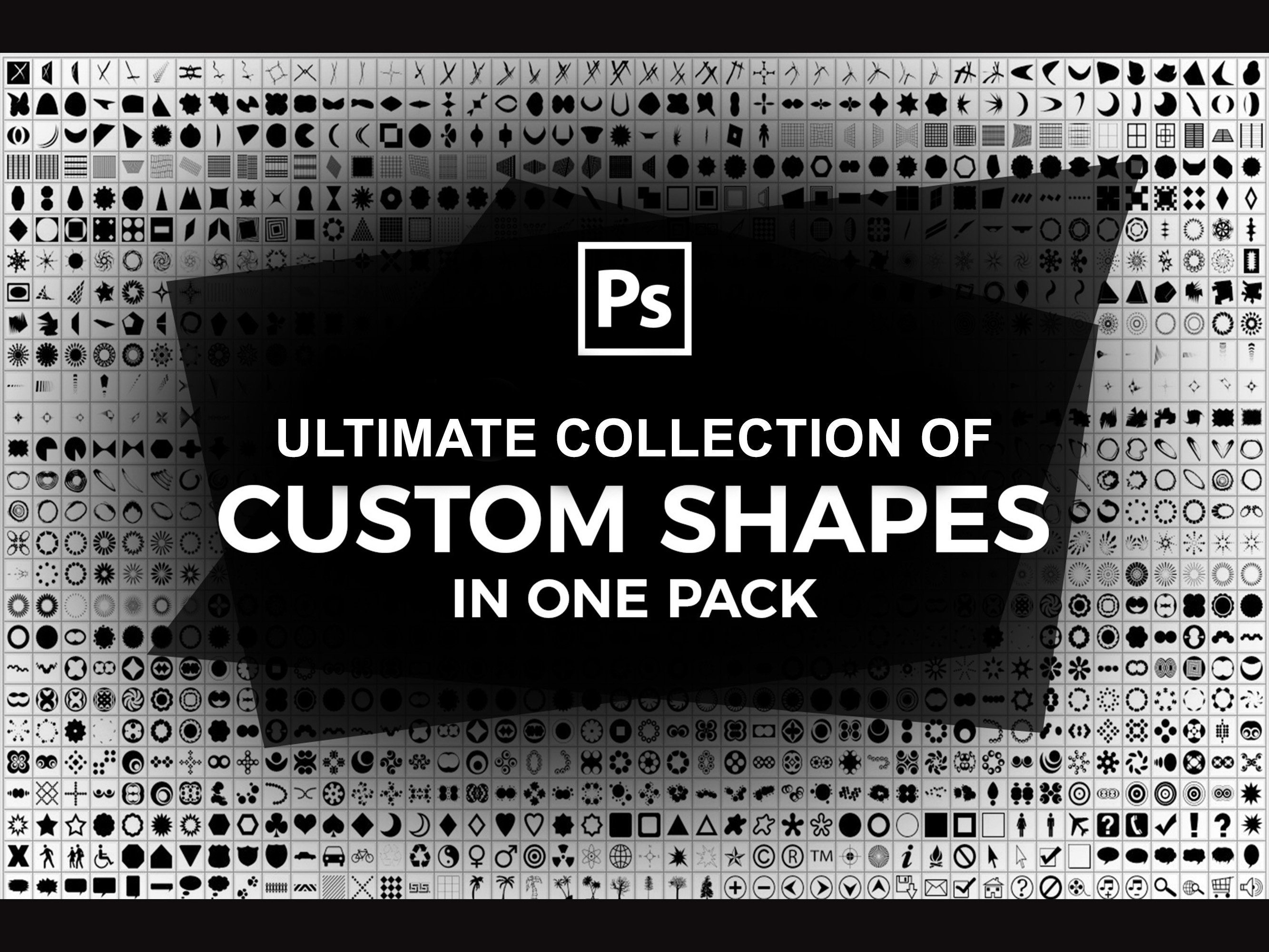 20000+ Premium Custom Shapes Collection, Adobe Photoshop Shapes ...