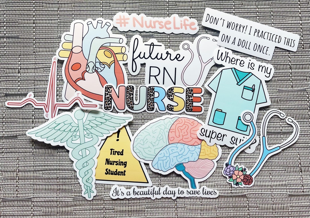 PICK YOUR OWN Custom Sticker Pack, Nursing School, Registered Nurse ...