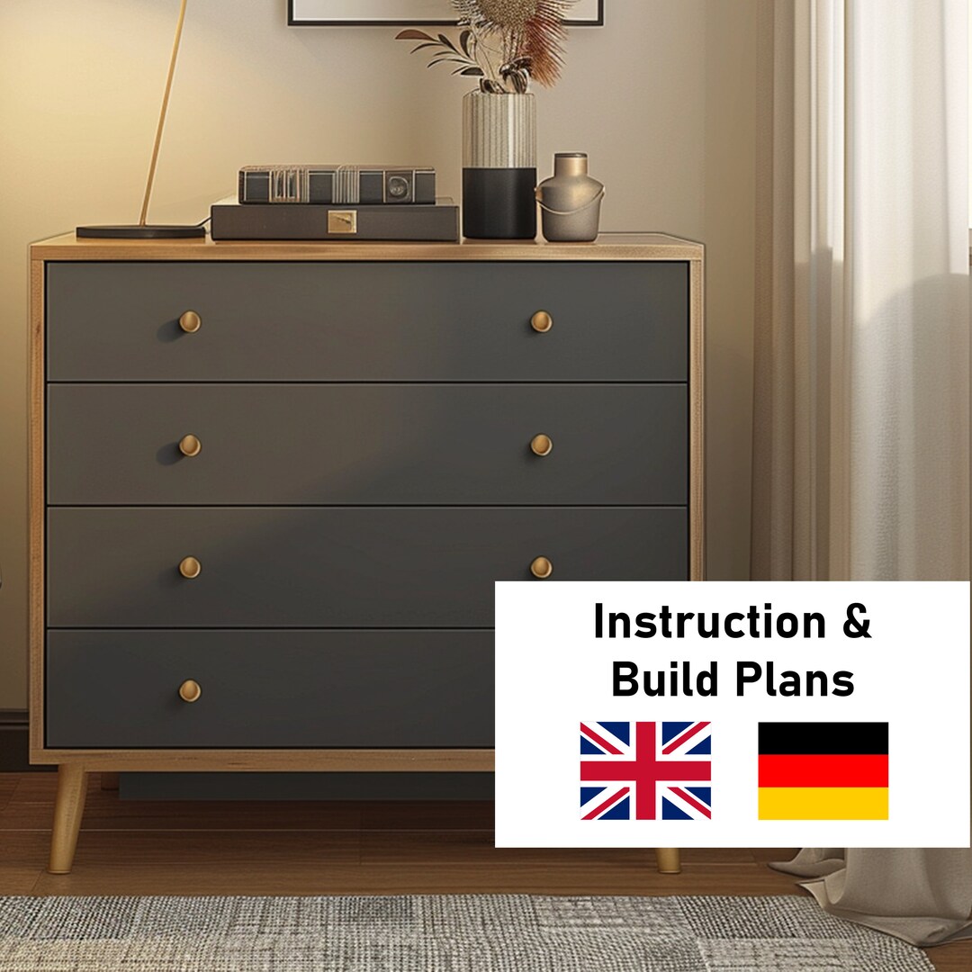 DIY Modern Drawer Dresser, Woodworking Plan, Drawer Dresser Plan ...