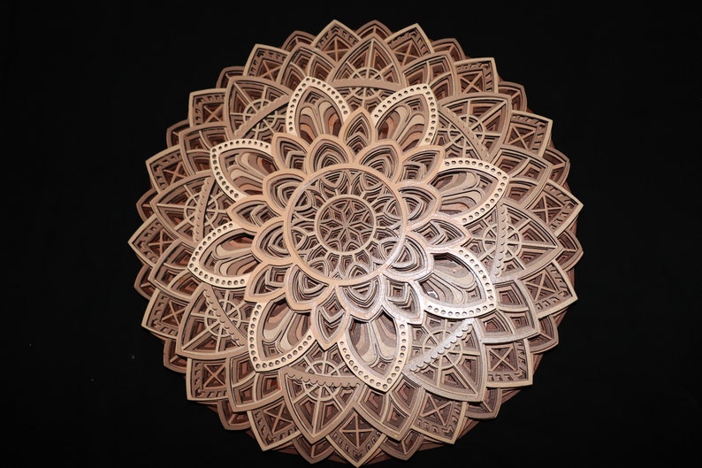 Mandala Wall Art Geometry Art, Eye-catching Wall Decor Glowforge 3D ...