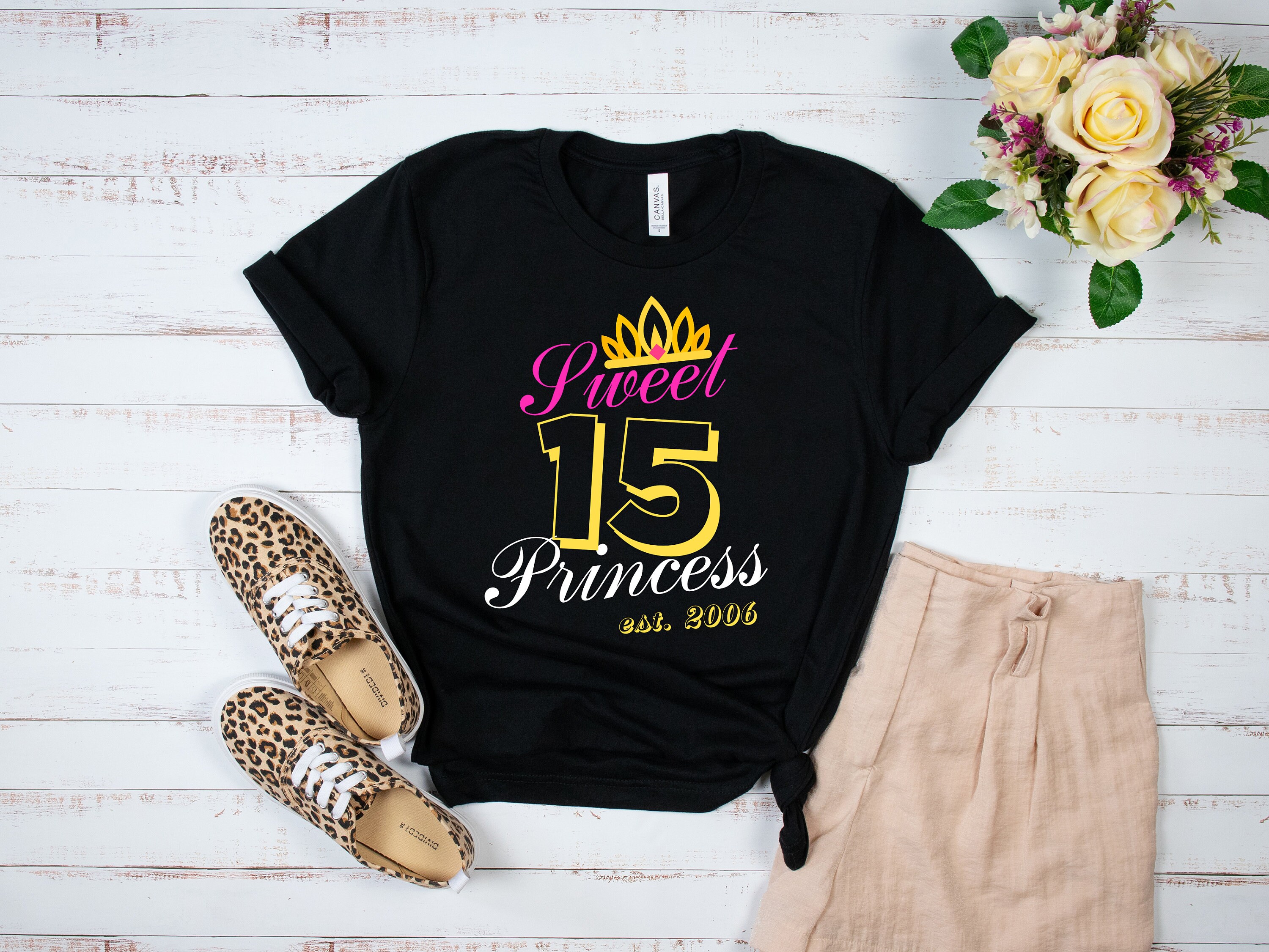 Dulce Camiseta De 15 Años Regalo De Cumpleaños Personalizado Etsy