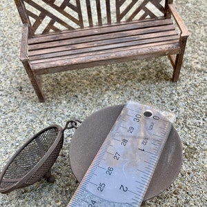 Miniature Doll House Fire Pit, Scale 1:12, Miniature Patio, Miniature ...
