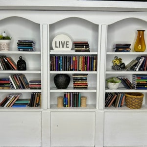 Miniature Dollhouse Bookshelf or Library Room Box, Shadow Box - Etsy