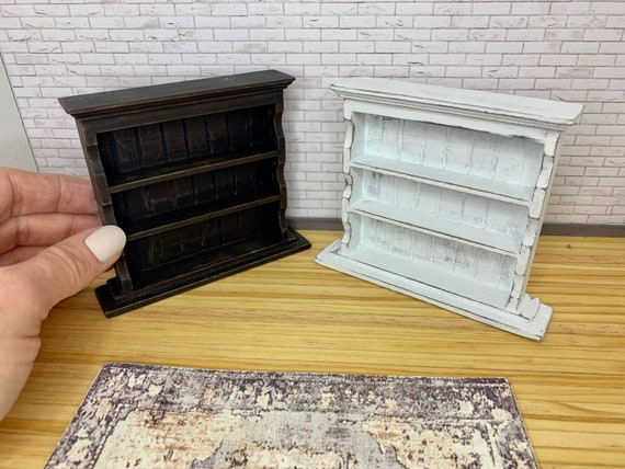 Miniature Farmhouse Book Shelf 1:12 Miniature Shelving | Etsy