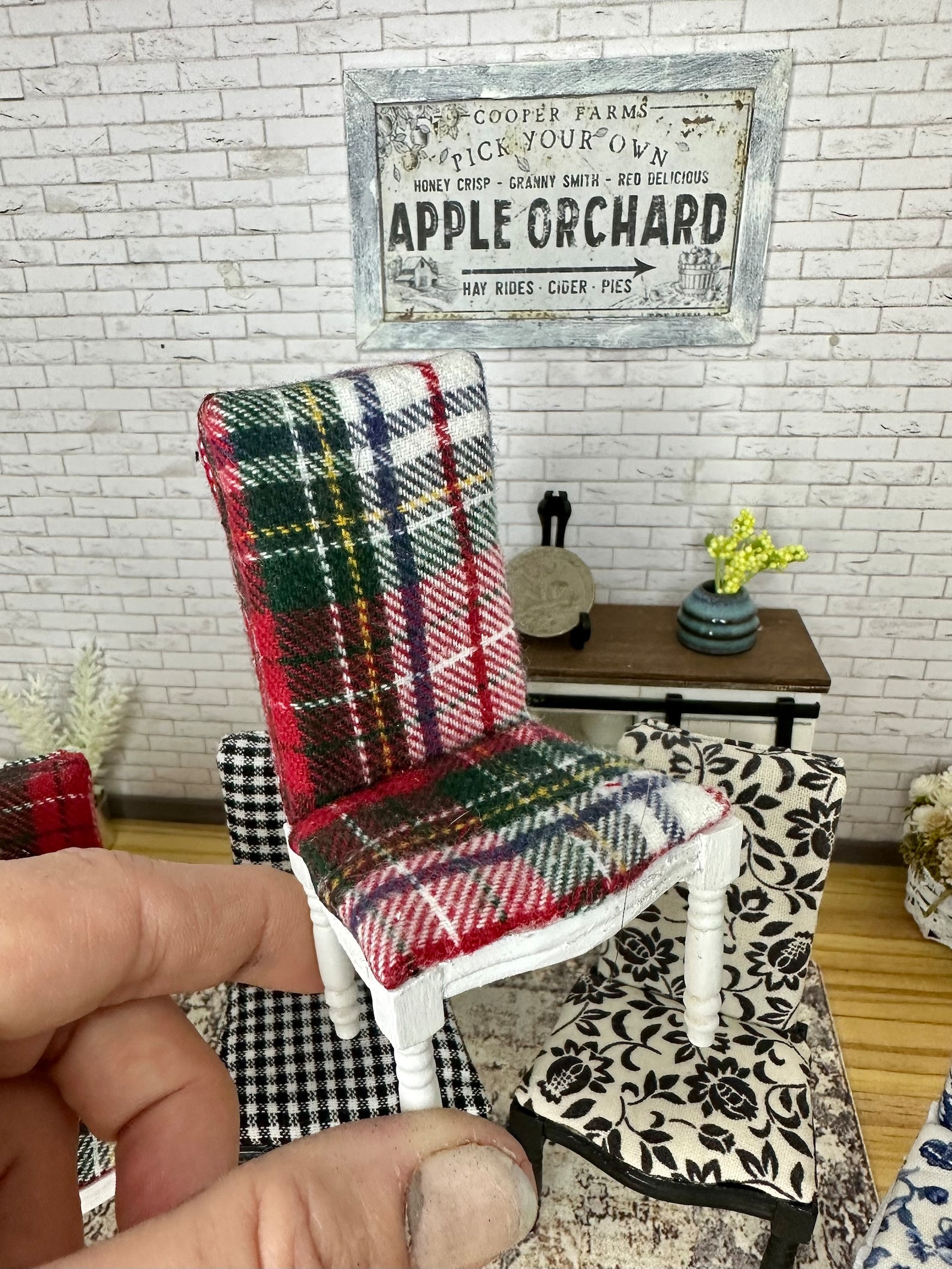 Miniature Dollhouse Fabric Chairs Dollhouse Furniture - Etsy