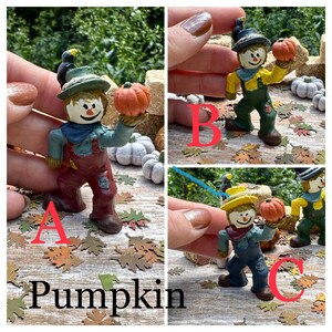 Miniature Scarecrow Figurines, Dollhouse Seasonal Decorations, Fall ...
