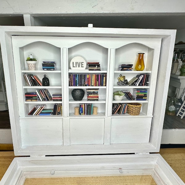 Miniature Library - Etsy