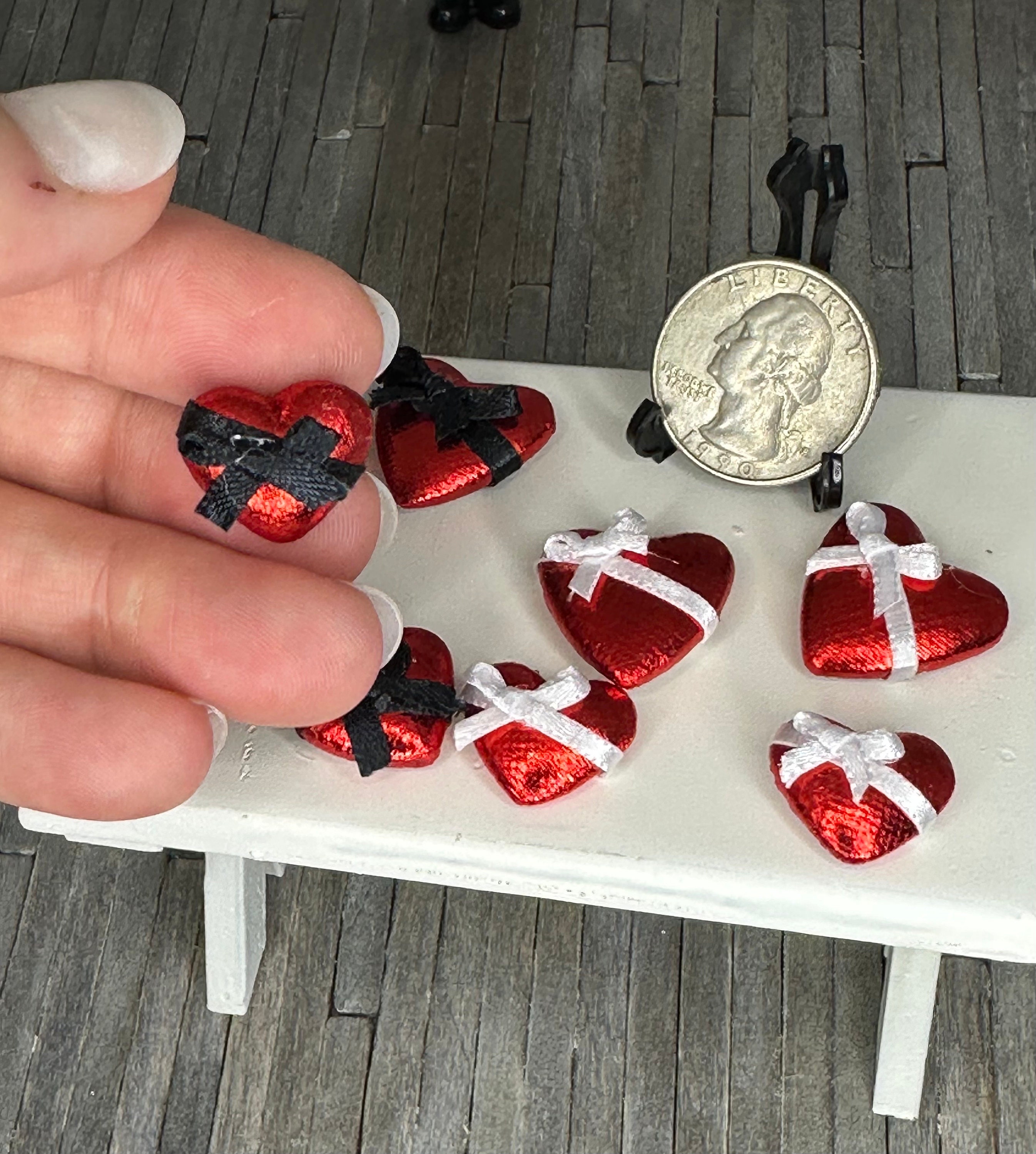 Miniature Dollhouse Valentine Heart, Mini Valentines Gift, Dollhouse ...