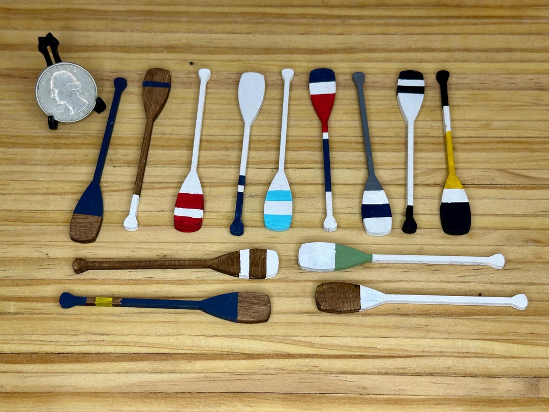 Miniature Dollhouse Oars, Mini Nautical Decor for Dollhouse - Etsy