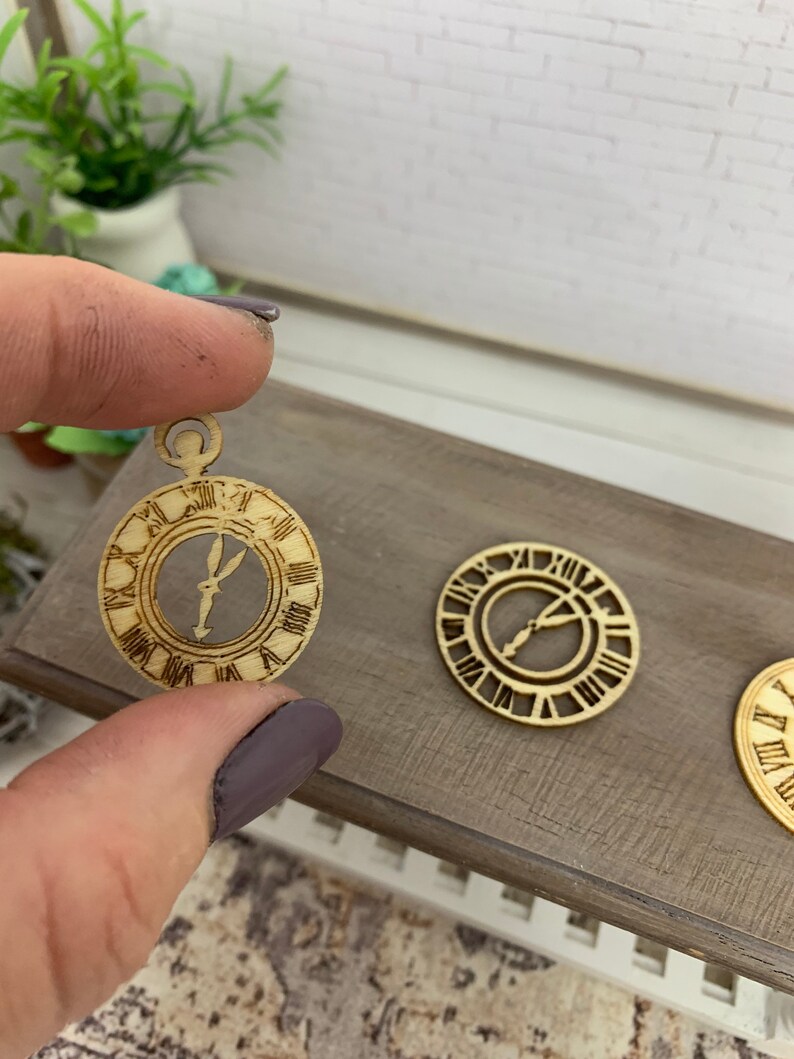Miniature Wood Clock Face Cut Outs Miniature Clocks - Etsy