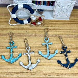 Miniature Dollhouse Beach Decor, Miniature Decorative Anchor - Etsy