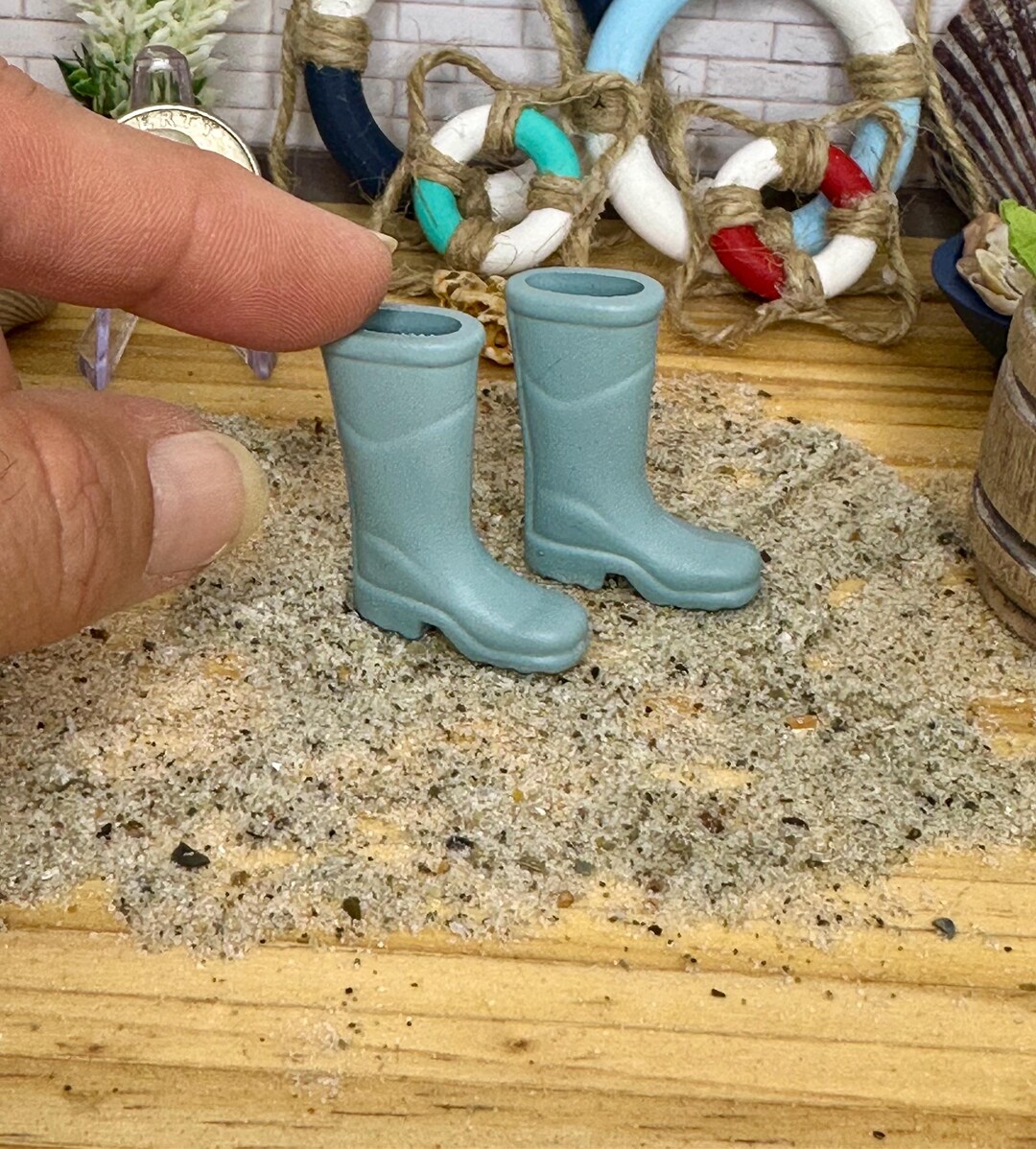 Miniature Dollhouse Boots, Rain Boots, Muck Boots, Dollhouse Shoes - Etsy
