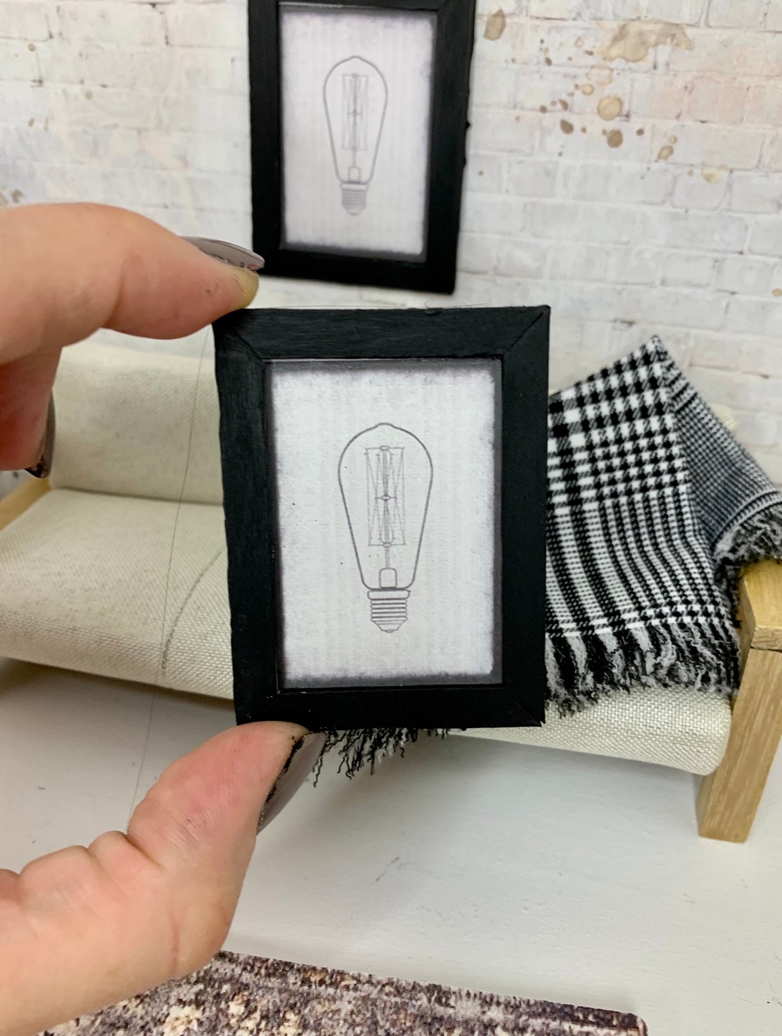 Miniature Light Bulb Picture for Dollhouse Miniature - Etsy