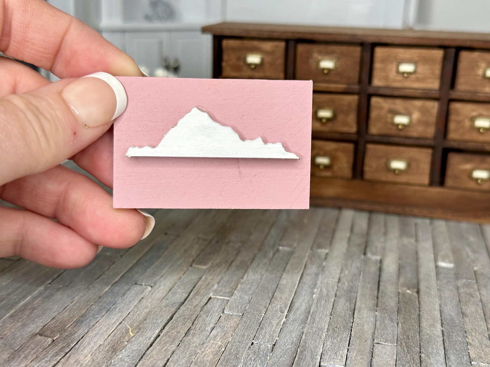 Miniature Dollhouse Signs, Mountain Cutout Signs, Mini Home Decor ...