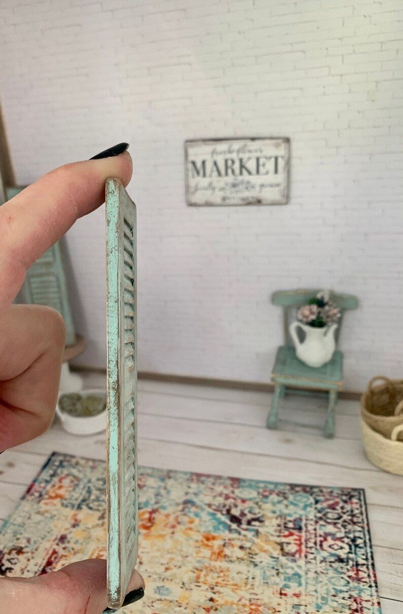 1:12 Miniature Dollhouse Shabby Chic Shutters Miniature - Etsy