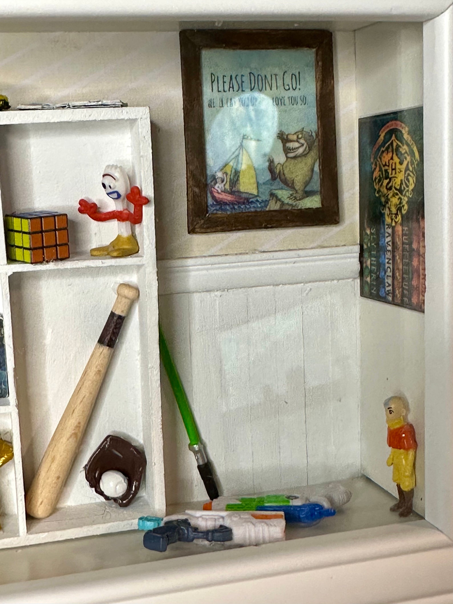 Miniature Kids Toy Room Display, Shadow Box, Mini Toy Diorama Room Box ...