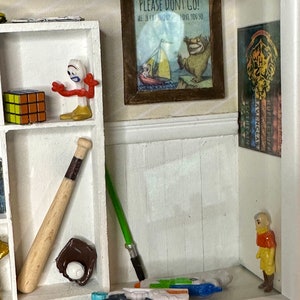 Miniature Kids Toy Room Display, Shadow Box, Mini Toy Diorama Room Box ...