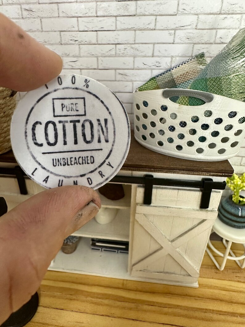 Miniature Dollhouse Vintage Style Laundry Room Sign Miniature - Etsy